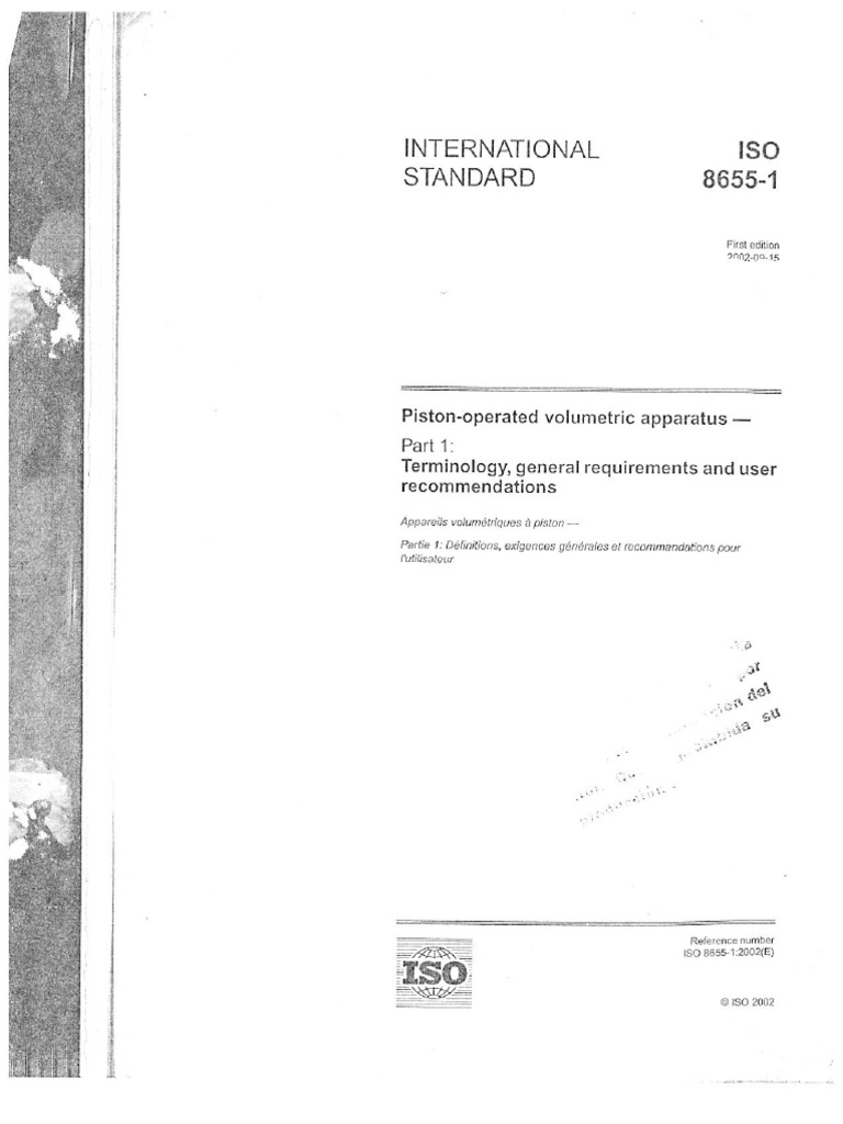 Iso 8655-1 | PDF