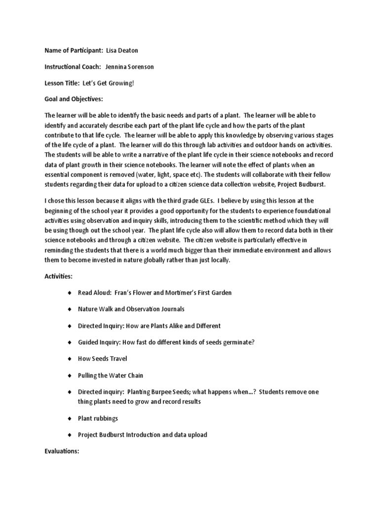 Life Cycle Project | PDF | Plants | Seed