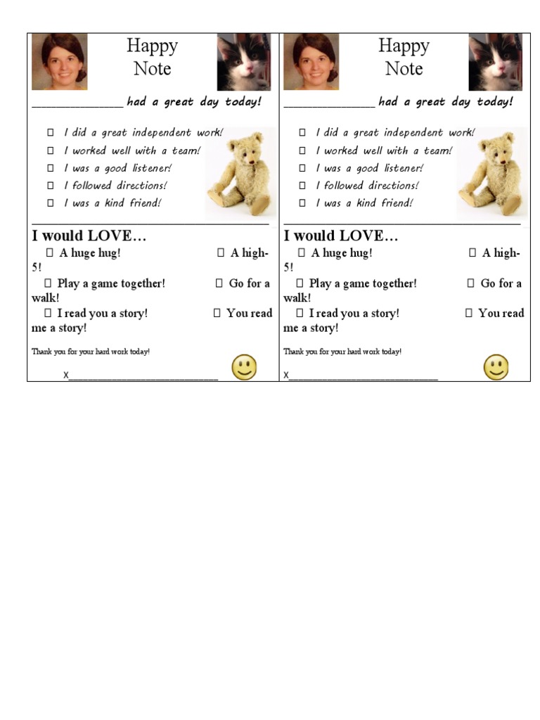 Happy Note - Positive Note Home | PDF