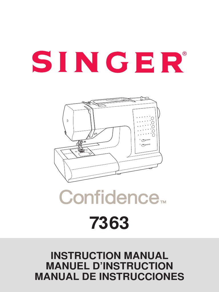 SINGER Confidence 7363 Sewing Machine | Download Free PDF | Sewing ...