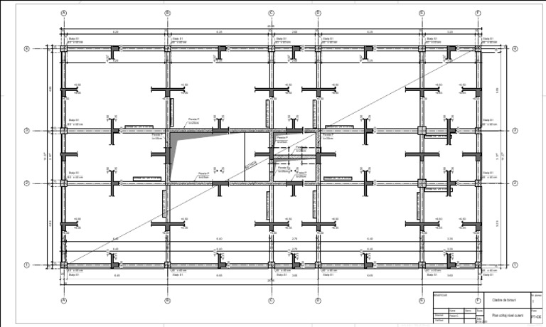 Plan Cofraj Nivel Curent - 1 | PDF