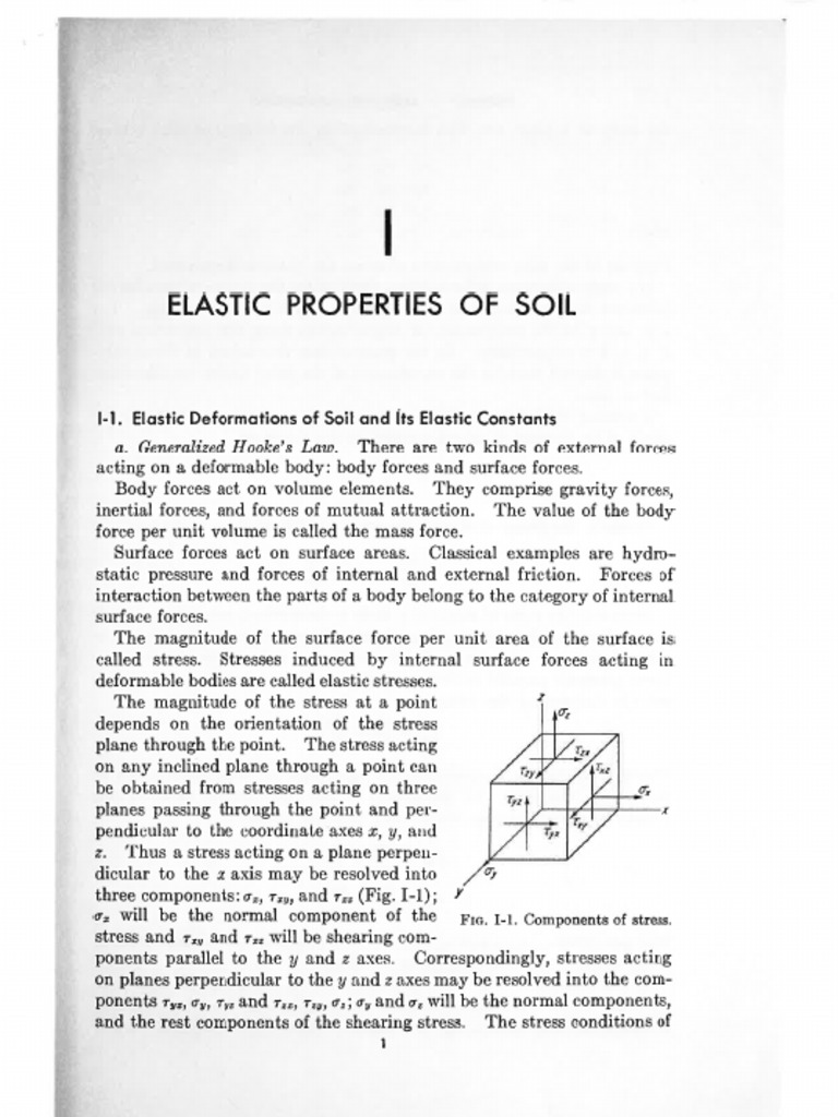1) Elastic Properties of Soil | PDF