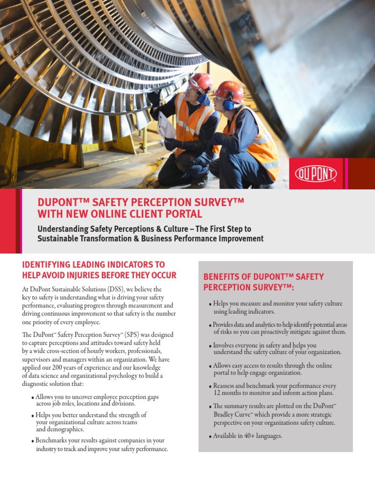 Dupont™ Safety Perception Survey™ With New Online Client Portal | PDF ...