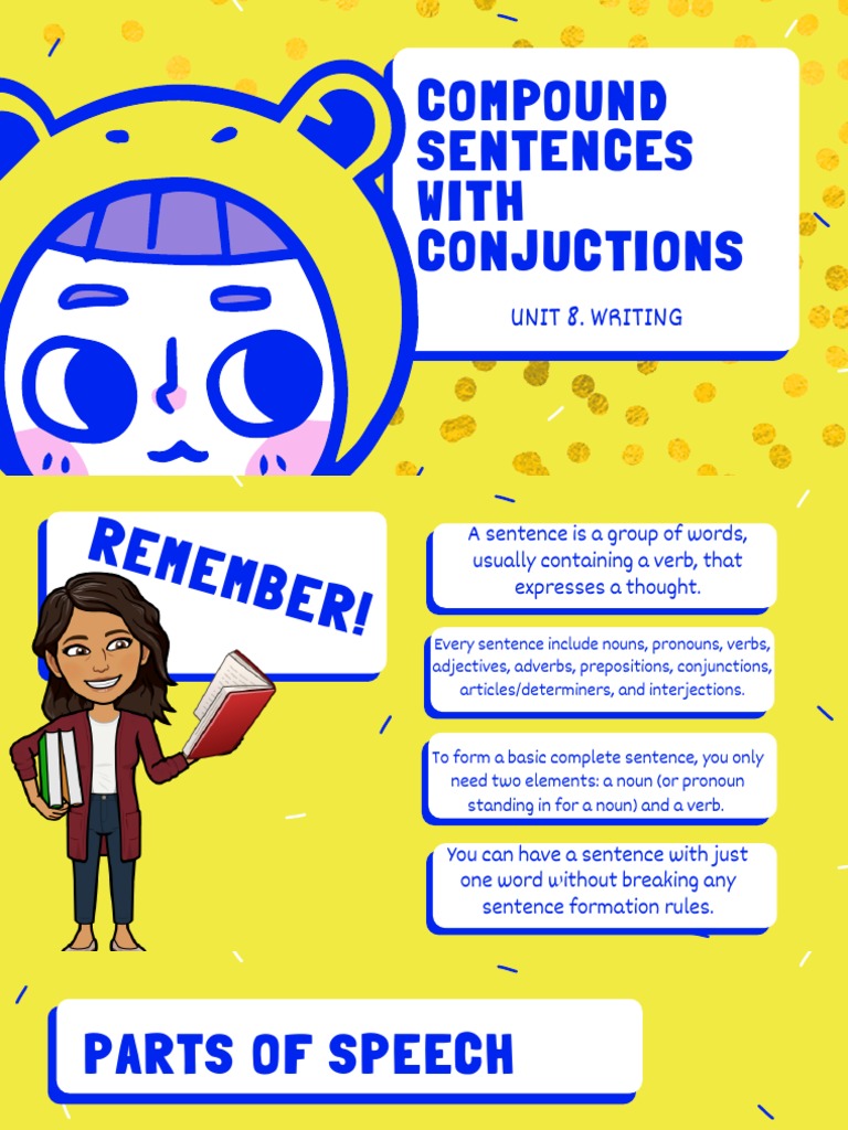 Compound Sentences Using Conjunctions: A Guide to Forming Sentences ...