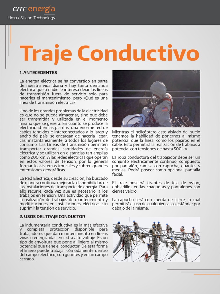 Trajes Conductivos y Jaula de Faraday | PDF | Transmisión de energía ...