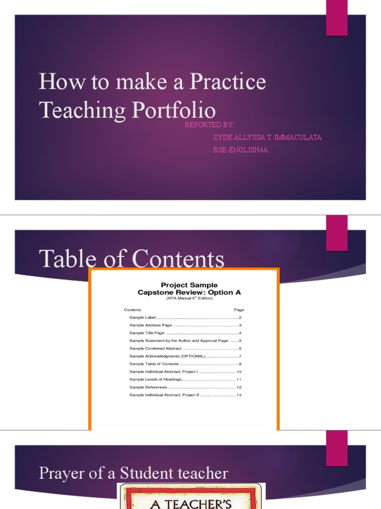 Creating a Teaching Portfolio Guide | PDF | Career & Growth