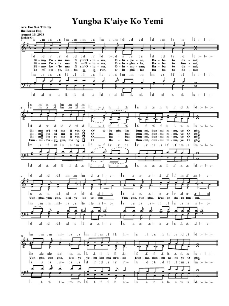 Yungba, K'aiye Ko Yemi | PDF