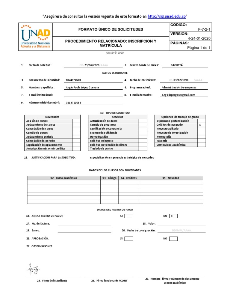 F-7-2-1 Nuevo Formato Fus Actualizado Enero 2020 | PDF | Business