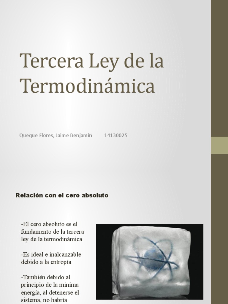 Tercera Ley De La Termodinámica Pdf 1071