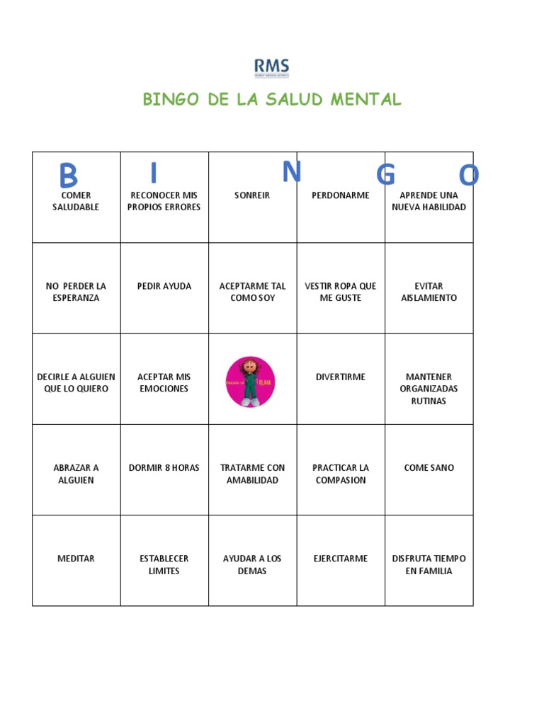 Bingo de La Salud Mental | PDF