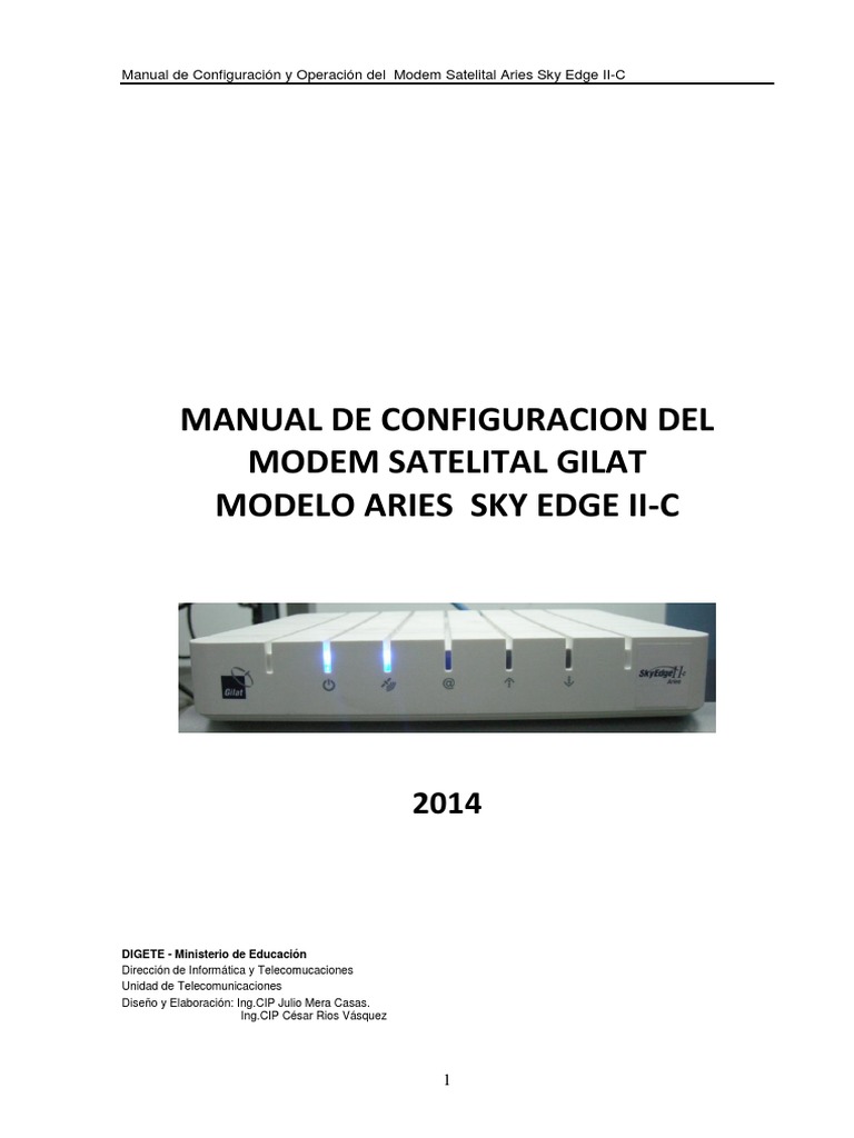 Configuración del Modem Satelital Aries SkyEdge II-C | PDF | Protocolos ...