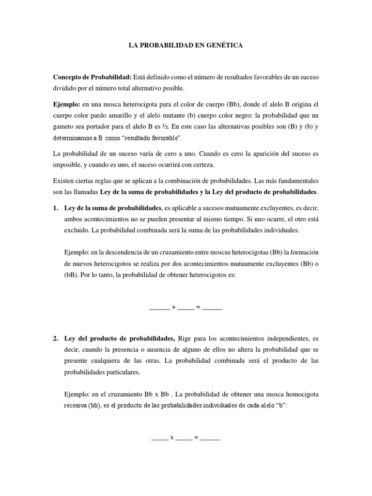 Actividades A Realizar en La Practica Del Tema Genetica Mendeliana ...