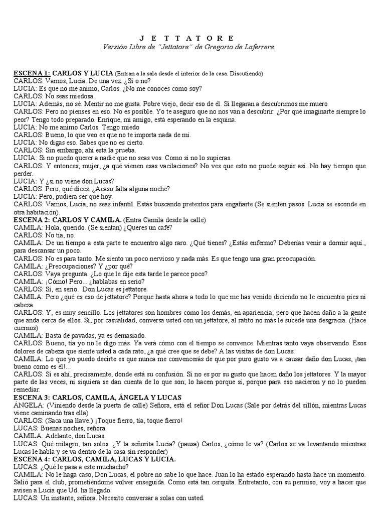 Guion Jettatore | PDF | Novela negra, policíaca y suspenso