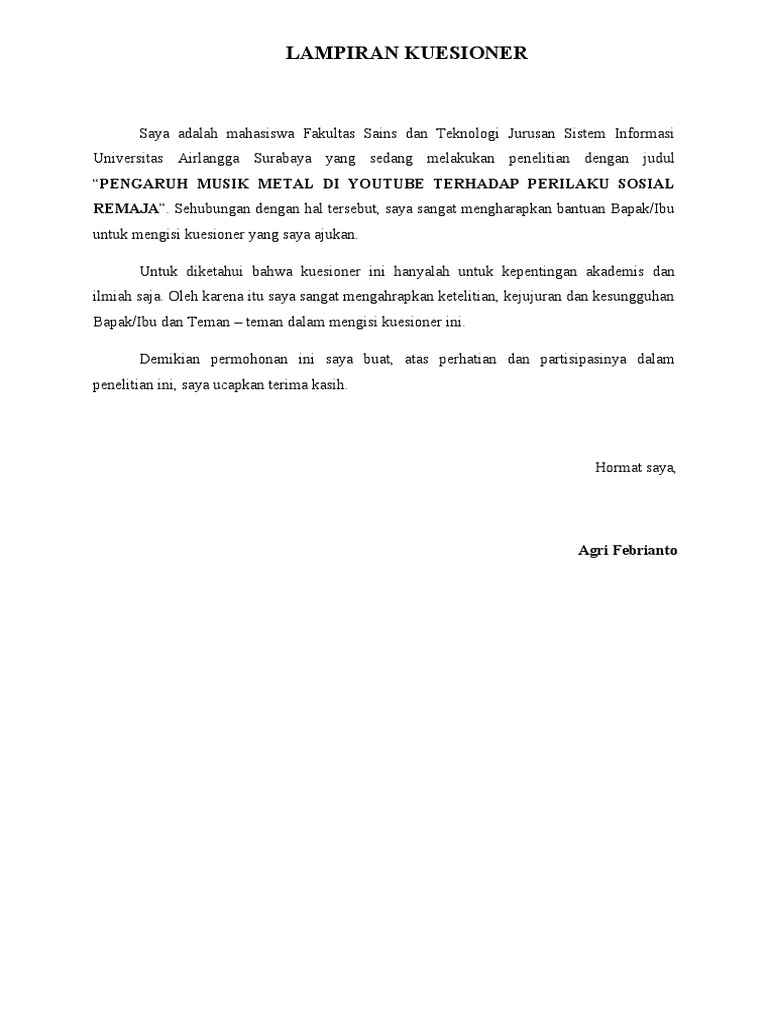 Kuesioner Baru Kibo | PDF