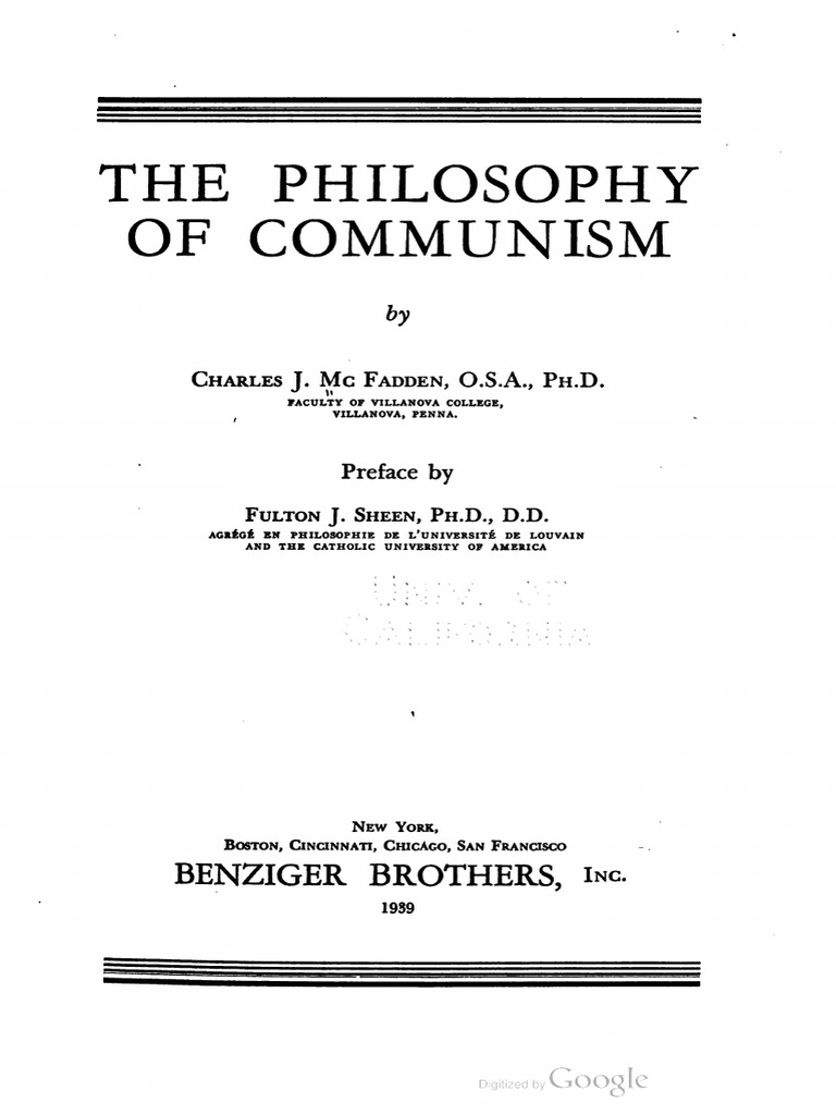 The Philosophy of Communism - C. MC Fadden | PDF | Georg Wilhelm ...