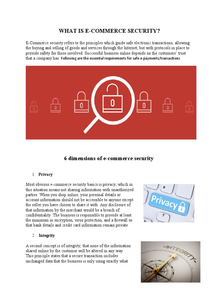 E-commerce Security Basics | PDF | E Commerce | Authentication