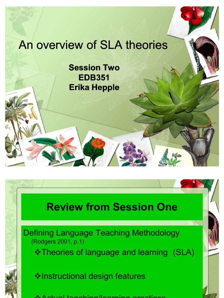 An Overview of SLA Theories An Overview of SLA Theories | PDF | Second Language Acquisition ...