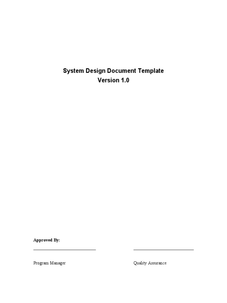 System Design Document - Sample