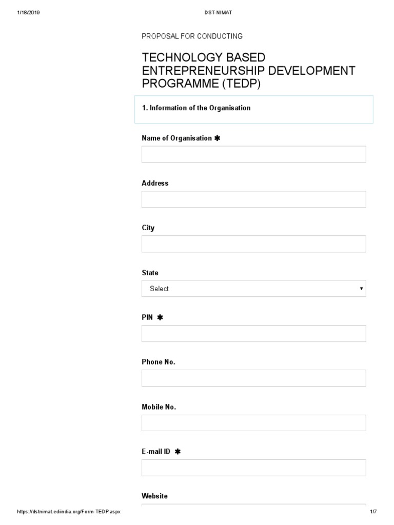 Technology Based Entrepreneurship Development Programme (Tedp) | Download Free PDF | Business