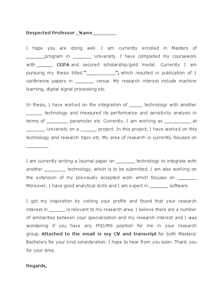 Professional Email To Supervisor | PDF