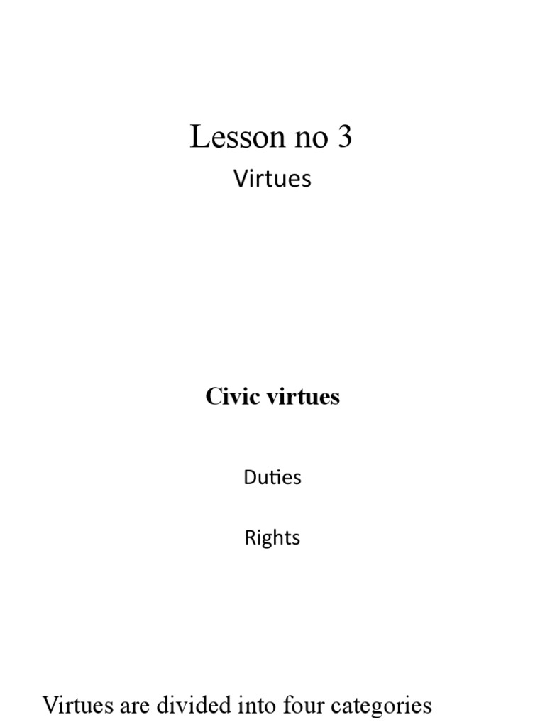 Civic Virtues II | PDF