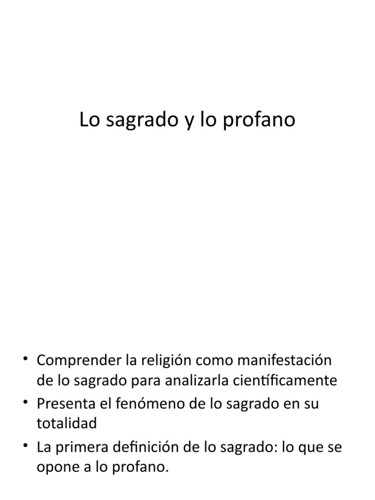 Lo Sagrado y Lo Profano | PDF | Sagrado | Emile Durkheim