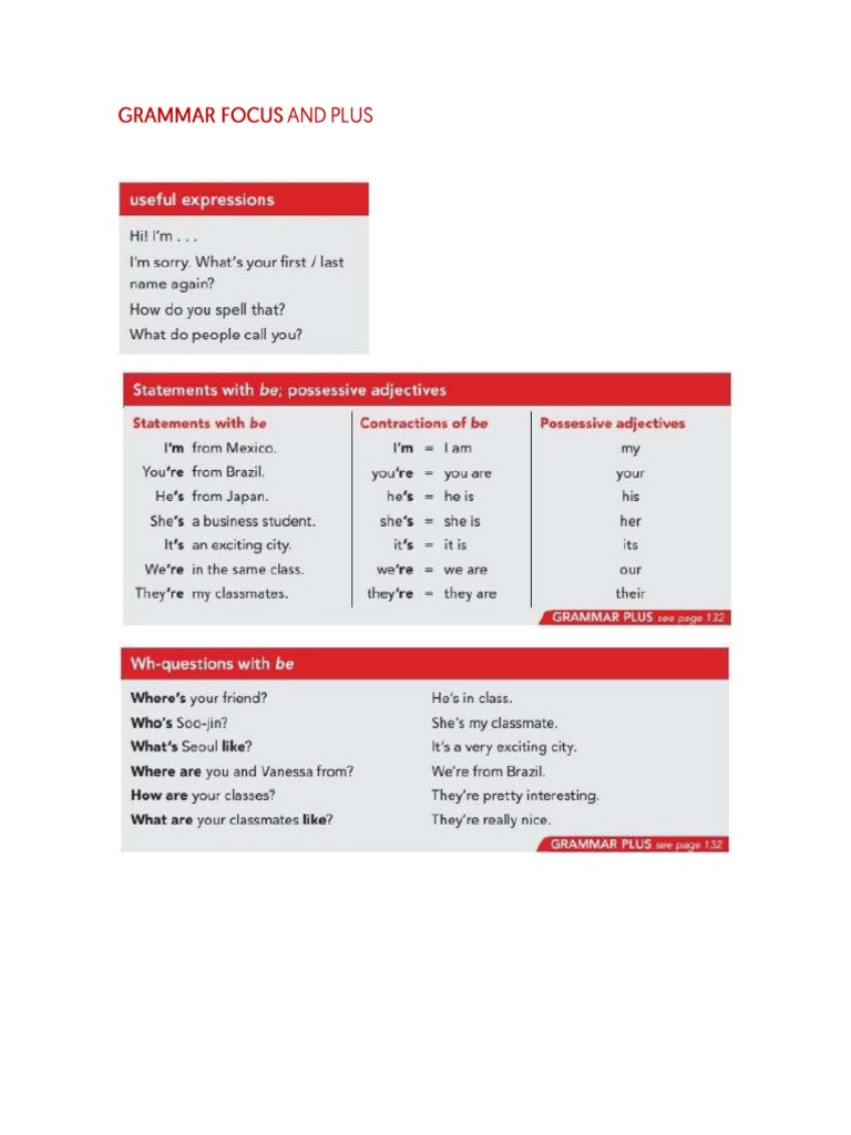 Todos Los Grammar Focus | PDF