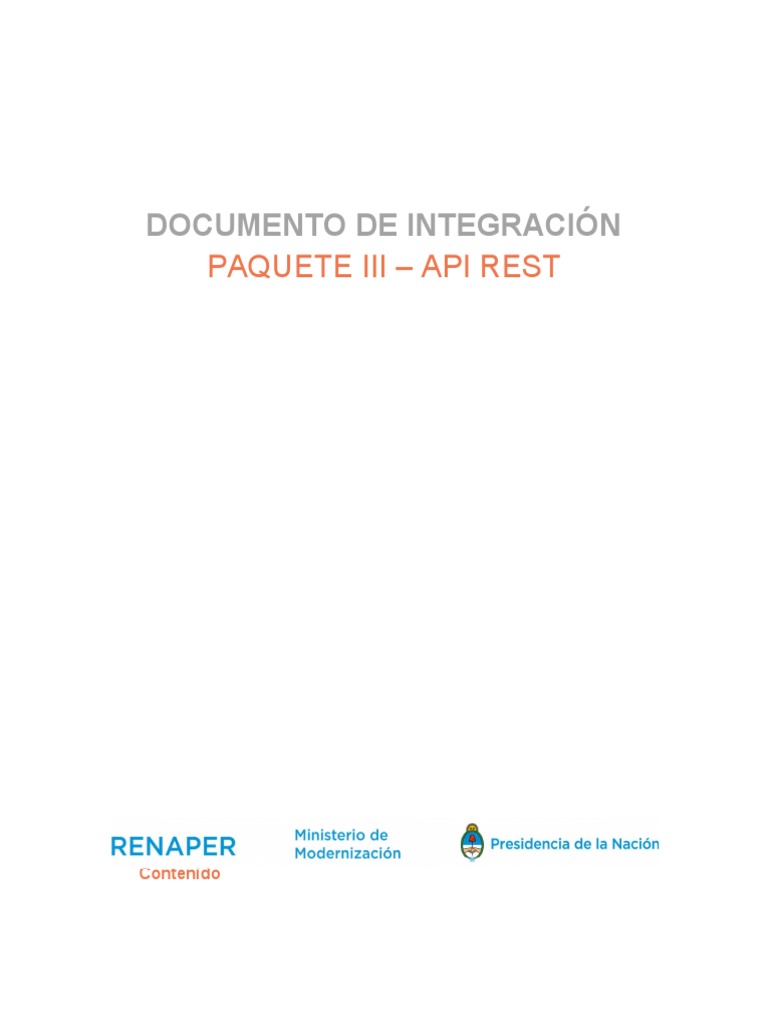 SID Documentacion Tecnica - API - Paquete III V5 | PDF | Transferencia ...