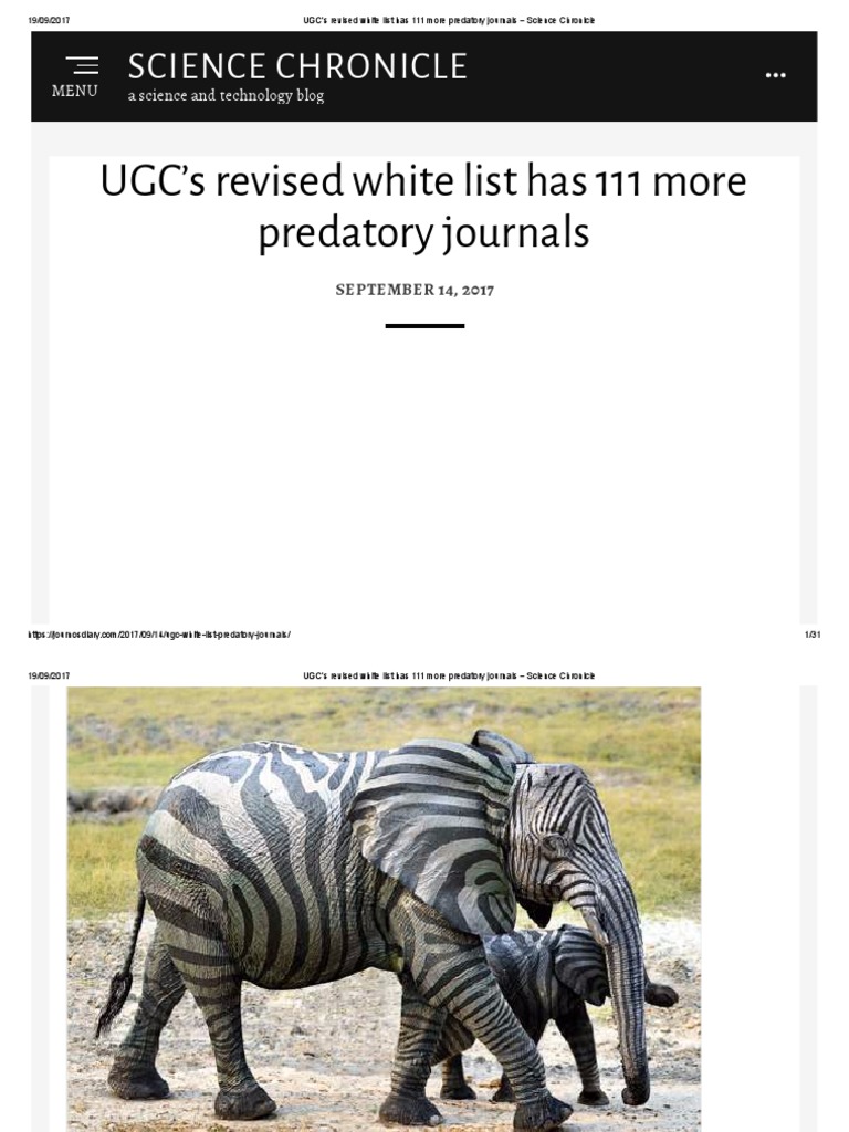 111 Predatory UGC's Revised White List Has 111 More Predatory Journals ...