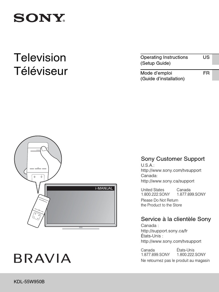 Television Téléviseur: Operating Instructions (Setup Guide) US ...