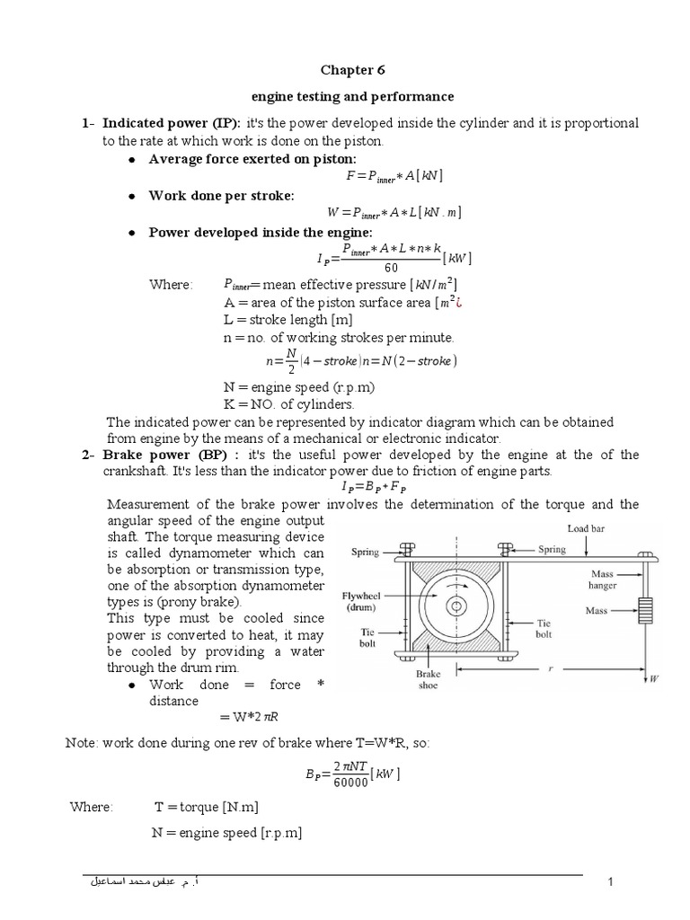 Engine Testing and Performance 1-Indicated Power (IP) : It's The Power ...