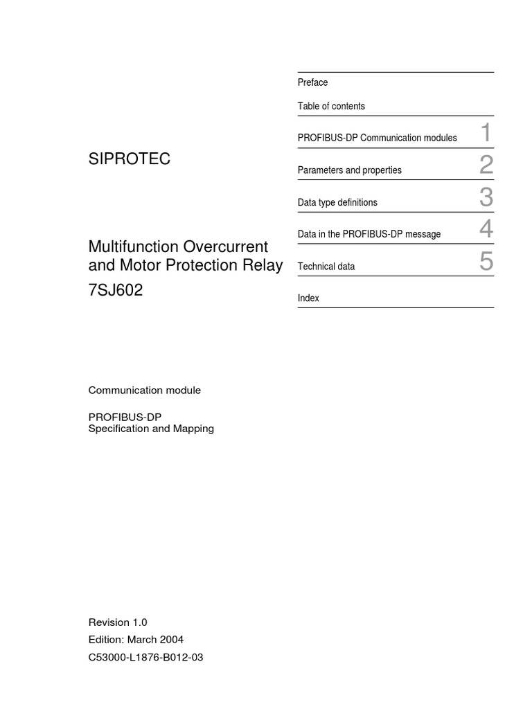 Com Profibus 7sj602 en | PDF | Network Topology | Parameter (Computer ...