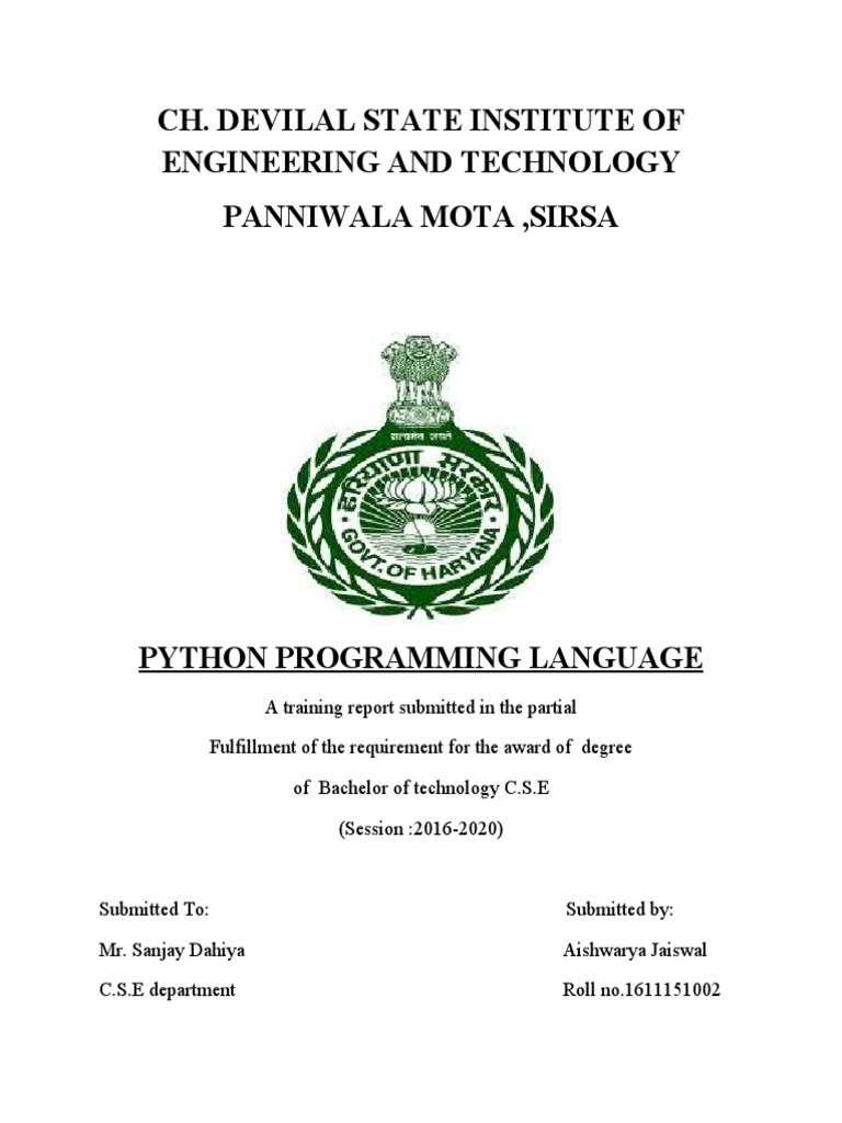 Ch. Devilal State Institute of Engineering and Technology Panniwala ...