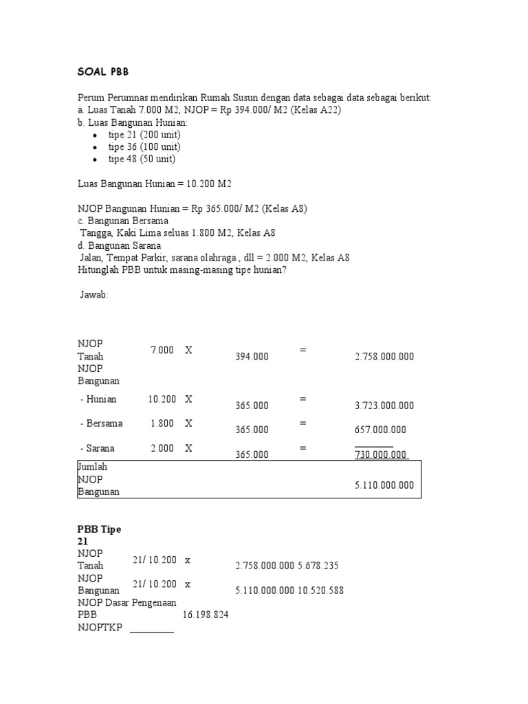 Soal Tentang PBB Dan Jawabannya | PDF