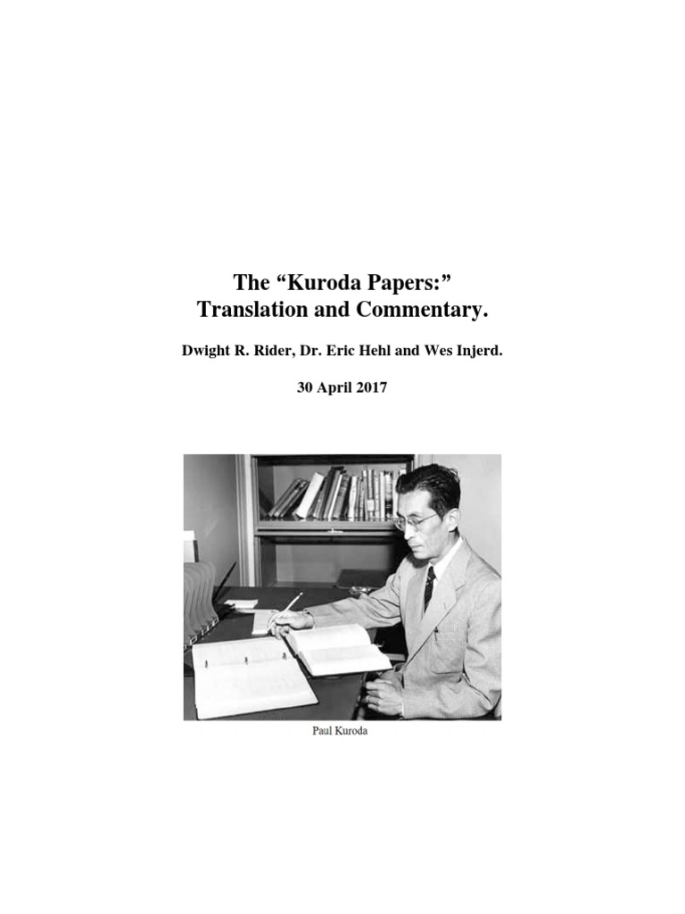 The Kuroda Papers - 25 March 2020 | Download Free PDF | Nuclear Fission ...