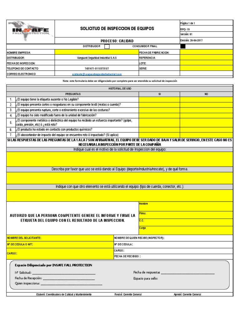 Ejemplo Solicitud de Inspeccion. | PDF | Science | Ciencia y Tecnología