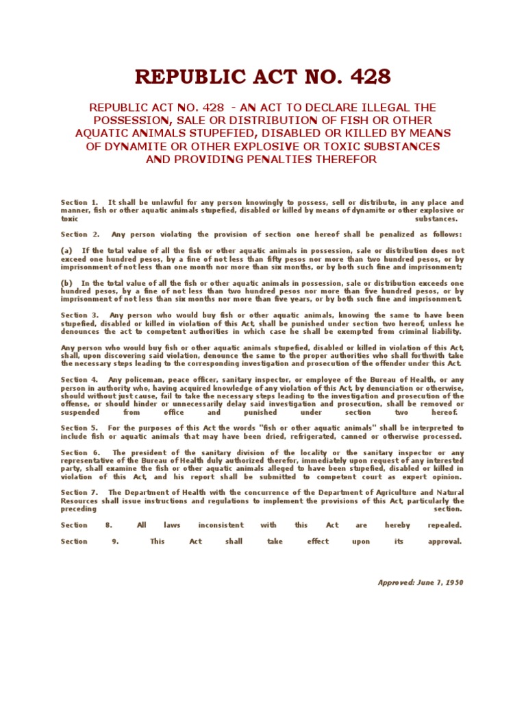 Republic Act No. 428 | PDF | Prosecutor | Crime & Violence