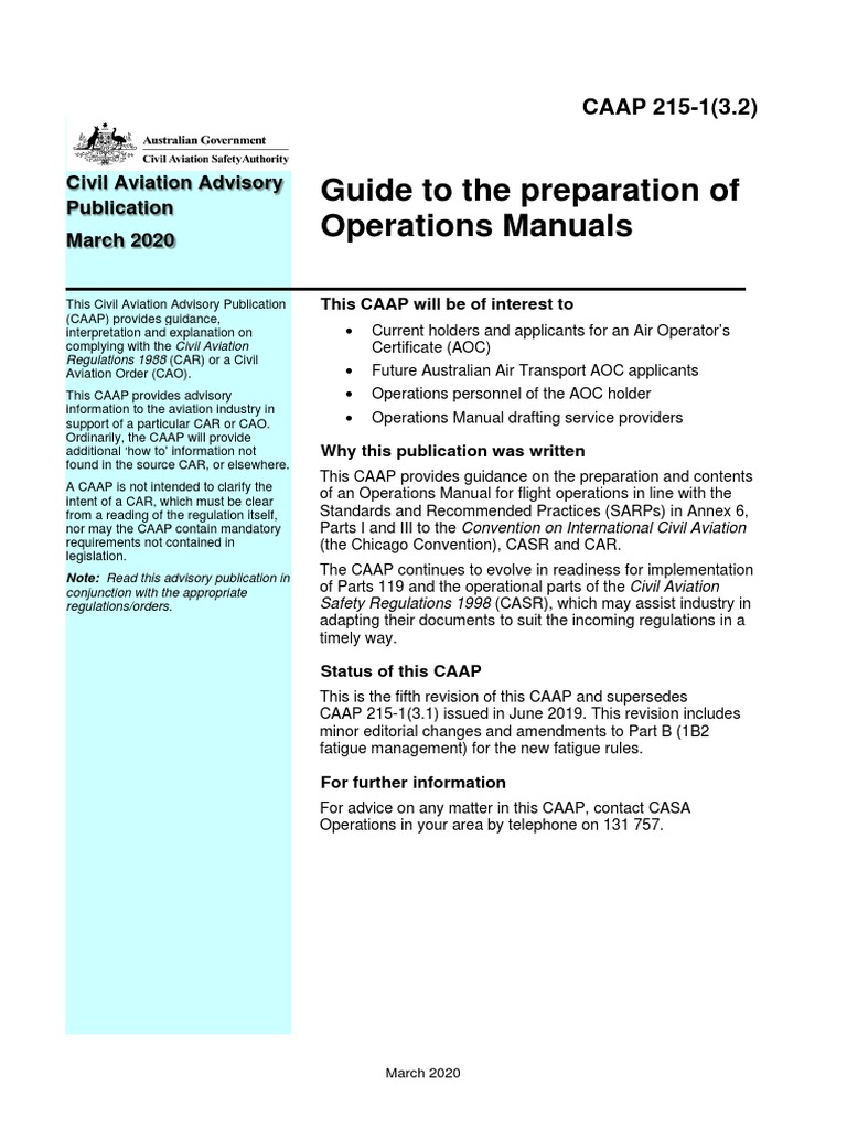 Guide Preparation Operations Manuals | PDF | Dangerous Goods | Aviation