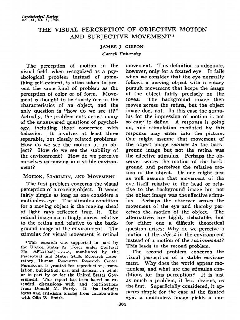 Visual Motion Perception Study | PDF | Visual Perception | Perception