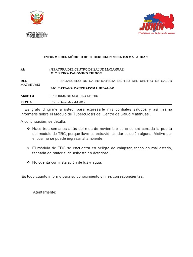 Informe de Modulo de TBC | PDF
