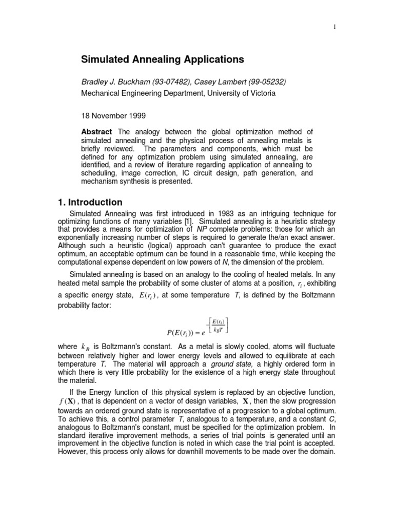 Simulated Annealing | PDF | Mathematical Optimization | Positron Emission Tomography