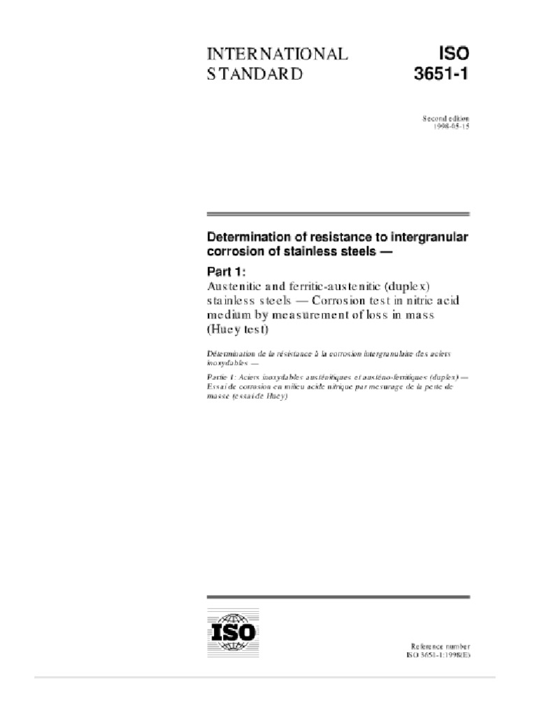 Iso 3651 1 PDF | PDF