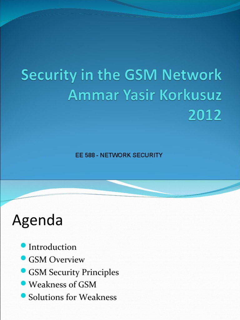GSM Security | PDF | Gsm | Mobile Phones