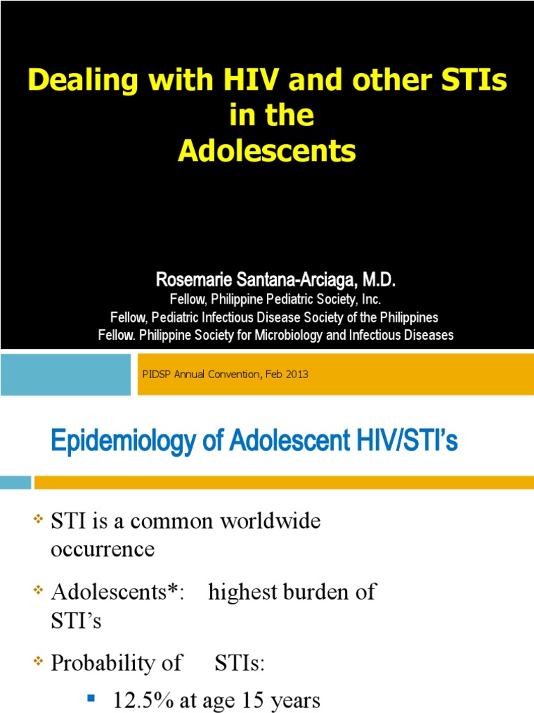 13lec Dealing With HIV and Other STIs in The Adolescents | PDF ...