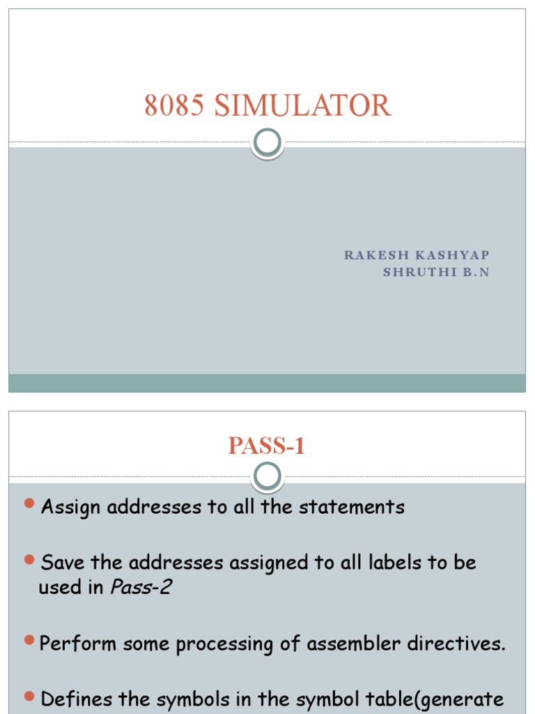 8085 Simulator Assembly Process | PDF | Computers