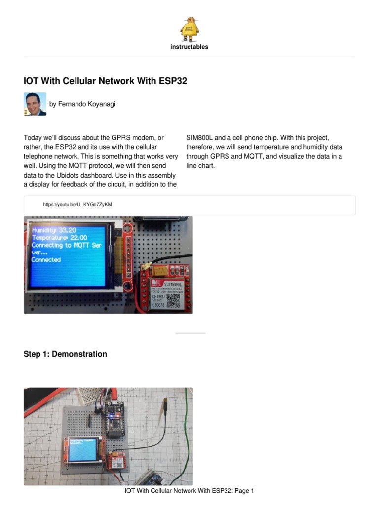 IOT With Cellular Network With ESP32 PDF | PDF | General Packet Radio ...