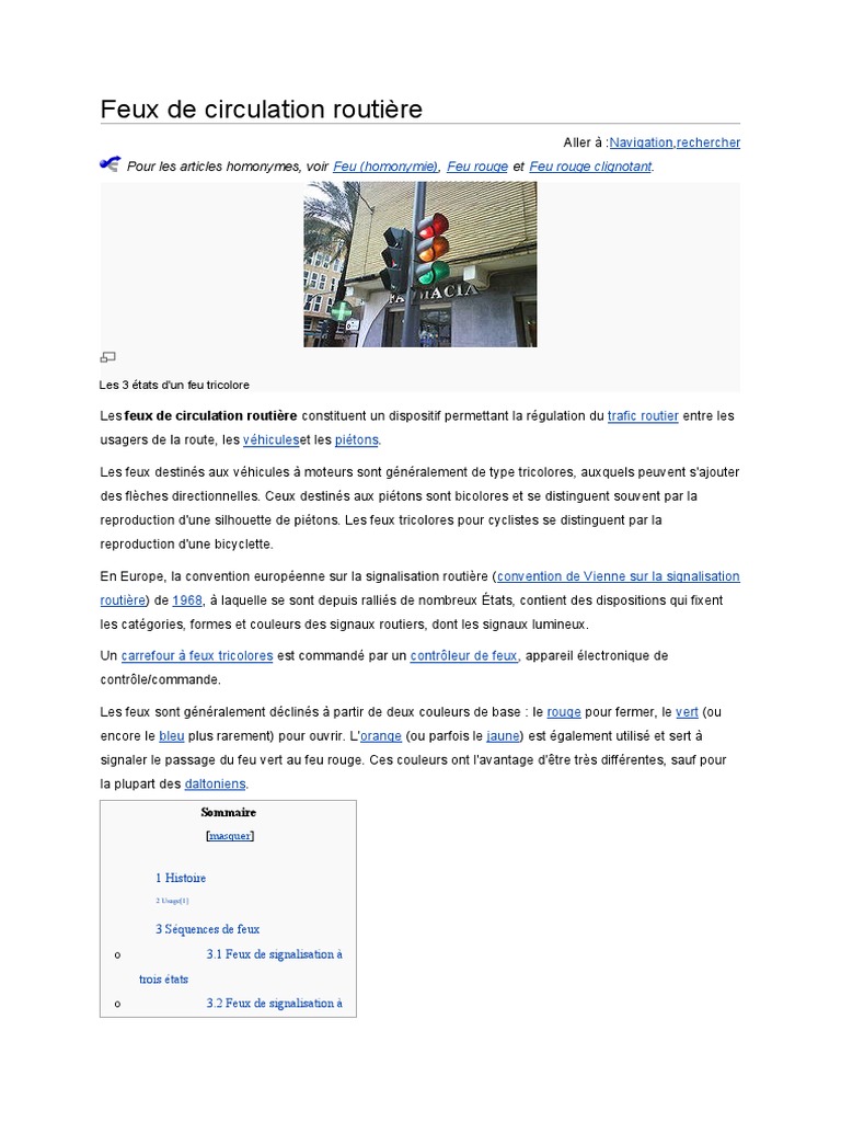 Feux de Circulation Routière | PDF | Feu de circulation | Transport ...