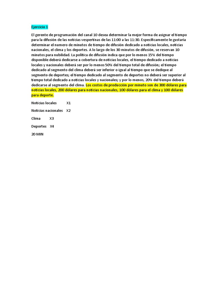 Ejercicio 1 INVOPE T11VVVygytfy | PDF