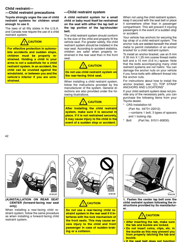 Child Restraint - Child Restraint Precautions - Child Restraint System ...