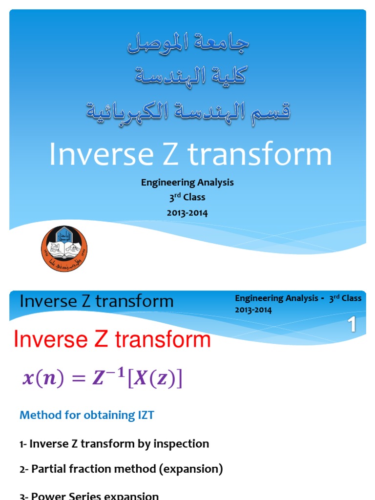 Inverse Z Transform1 PDF | PDF | Fraction (Mathematics) | Complex Analysis